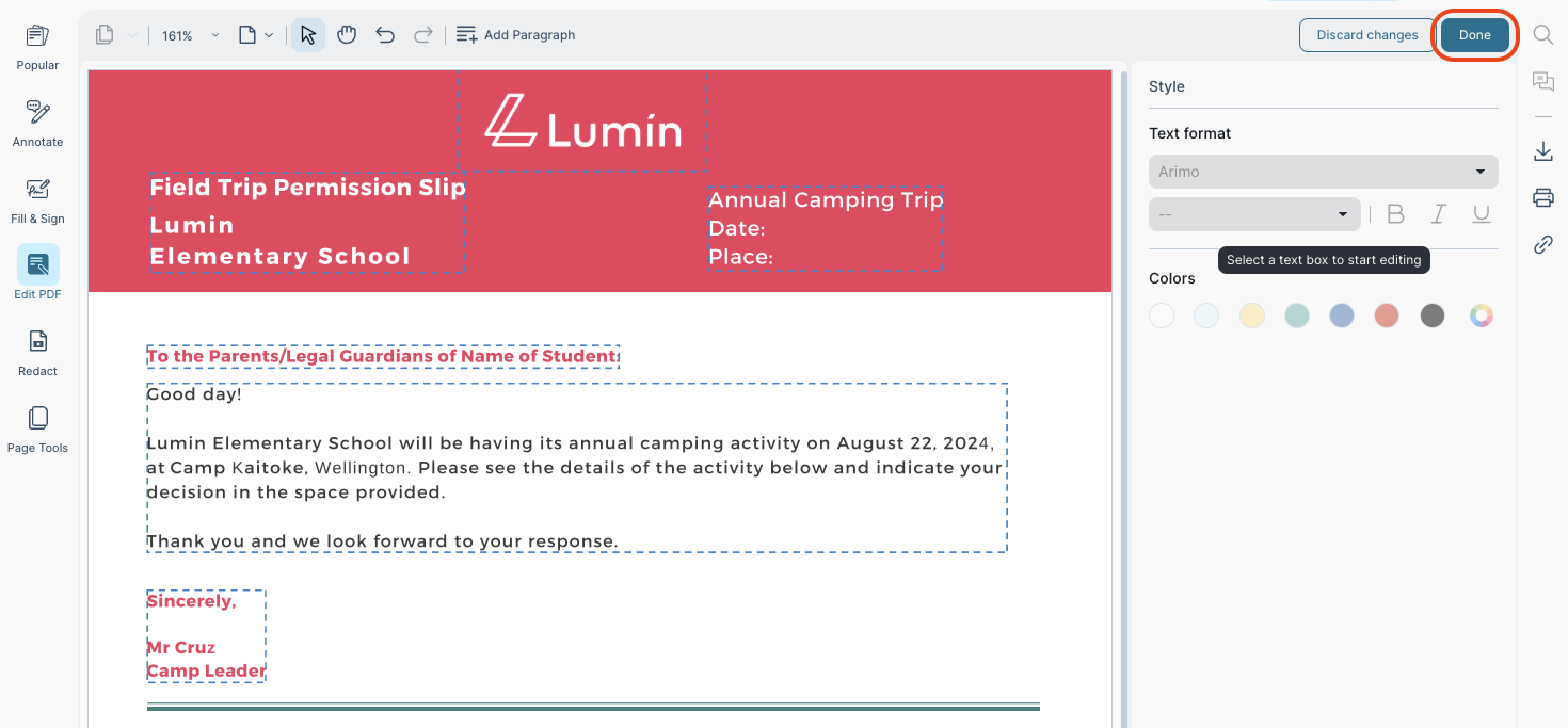 Edit PDF files online | Lumin PDF